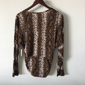 Free Kisses | Tops | Snake Print Top Sz S | Poshmark